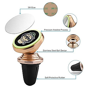 Rastaman Skull Art Magnetic Phone Holder for Car Air Vent Holder Clip Compatible with All Smartphones & Tablets