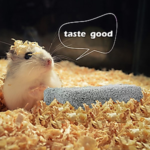 MUYG 5.12 Inch Rabbit Lava Blocks,6 Pcs Small Animals Chews Toys High Calcium Hamster Lava Teeth Grinding Stone for Rabbits Guinea Pig Rats Bunny Hamsters Chinchilla(White)