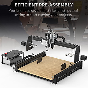 500W CNC Router Machine, MYSWEETY 4540 CNC Wood Router 3 Axis Metal Milling Machine for Engraving Carving Wood Acrylic MDF PCB Plastic, Working Area: 430 * 390 * 90mm(16.9 * 15.4 * 3.5inch)