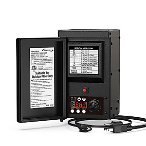 Malibu Low Voltage Landscape Transformer 300W Low Voltage Landscape Lighting Power Pack for Outdoor Spotlight Path Light Floodlight 120V to 12V with Photo Sensor Timer and Weatherproof Shield
