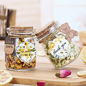 Bee Thank You Stickers, 500 Pieces Bumble Bee Stickers Birthday Party Stickers Baby Shower Favors for Jars Bottle Round Bee Honey Sticker Baby Bee Theme Party Thanks Labels Decorations