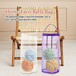 Travel Knitting Bag 2pcs Empty Yarn Storage Bags Portable Knitting Bag Mesh Yarn Case Organizer Crochet Thread Sewing Accessories Storage Tote Bag for Knitting Lovers Knitting Yarn Holder