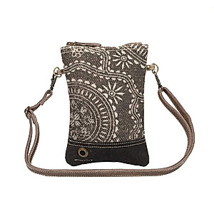 Myra Bag Timeless Upcycled Canvas Crossbody Bag S-1326