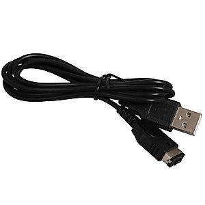 eJiasu Gba Sp Charger, Gba Sp Charging Cord 1.2m(3.9ft) USB Data Cable Charger Accessories for DS/NDS,Gameboy Advance SP Charge Cable/GBA SP (Black) (1 Piece)