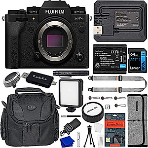 Fujifilm X-T4 Mirrorless Digital Camera with Advanced Accessory and Travel Bundle (13 Items)