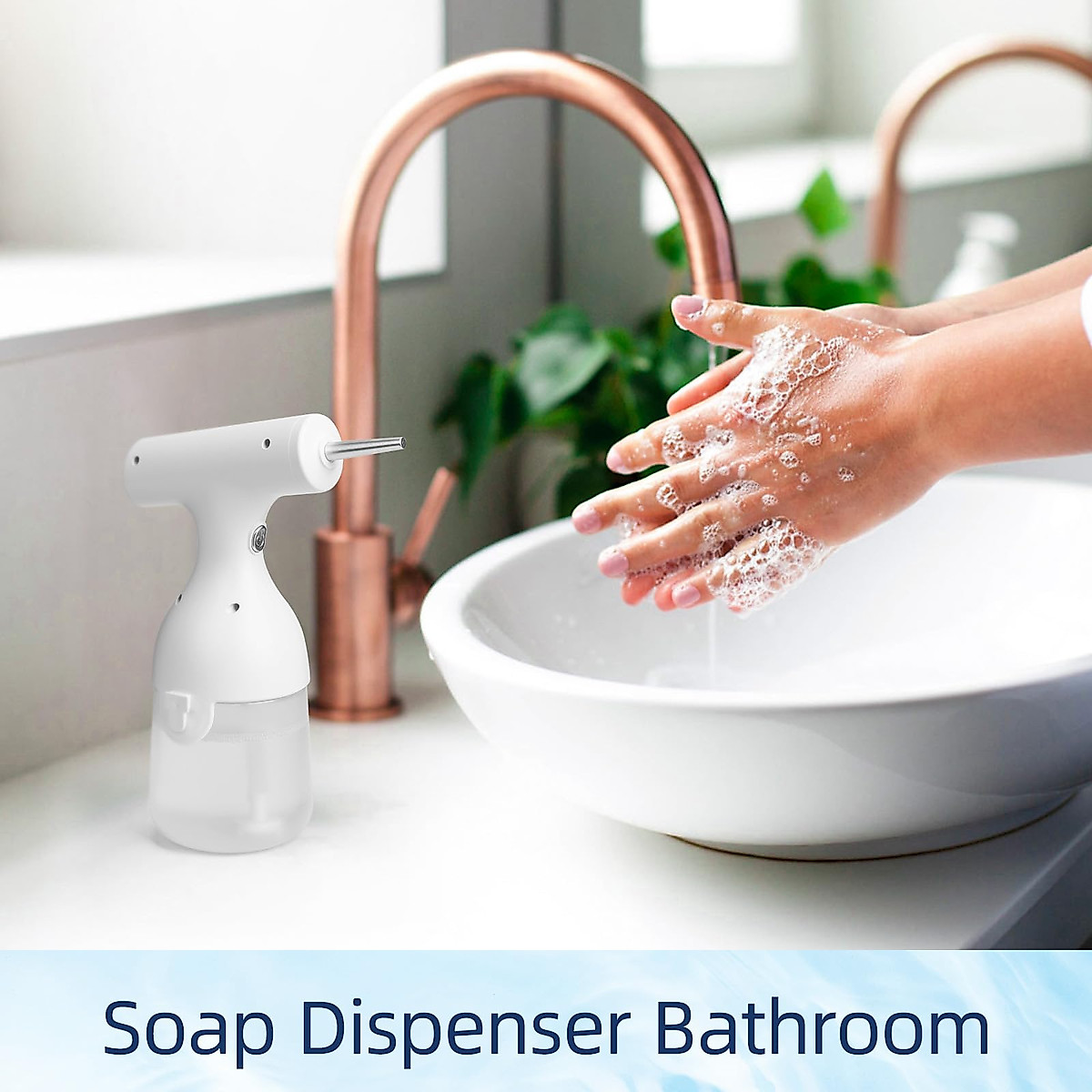 Electric Dog Cleaning Foam Soap Dispenser, Soap Dispenser for Pet Bath/Kitchen Sink/Bathroom/, Rechargable and USB Cable, 1200mAh, 350ML