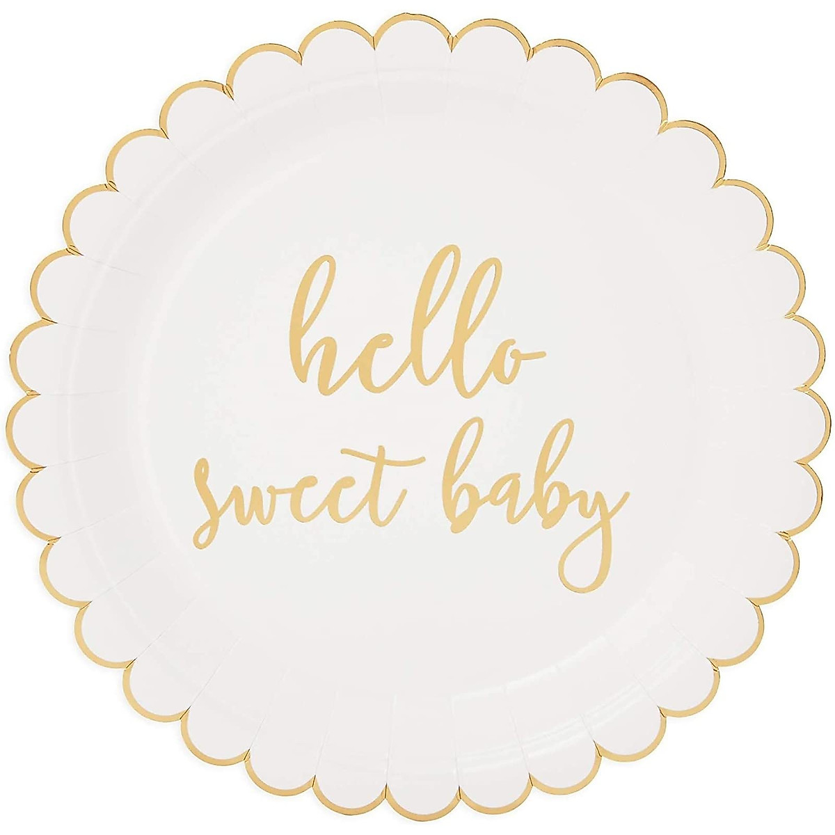 Hello Sweet Baby Shower Supplies, Dinnerware Set (144 Pieces, Serves 24)