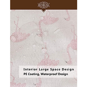 HUNRUNG Square Storage Bins Nursery Hamper Canvas Laundry Basket Foldable with Waterproof Nursery Boxes for Shelves/Gift Baskets/Toy Organizer/Office, Bedroom (Square-Pink Flamingos)