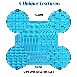 MateeyLife X Large Licking Mats for Dogs and Cats, Lick Mats with Suction Cups for Dog Anxiety Relief, Cat Peanut Butter Lick Pad for Boredom Reducer, Dog Slow Feeder for Bathing Grooming