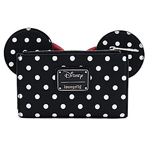 Loungefly x Disney Minnie Mouse Polka Dot Cosplay Flap Wallet (One Size, Black/White/Red)