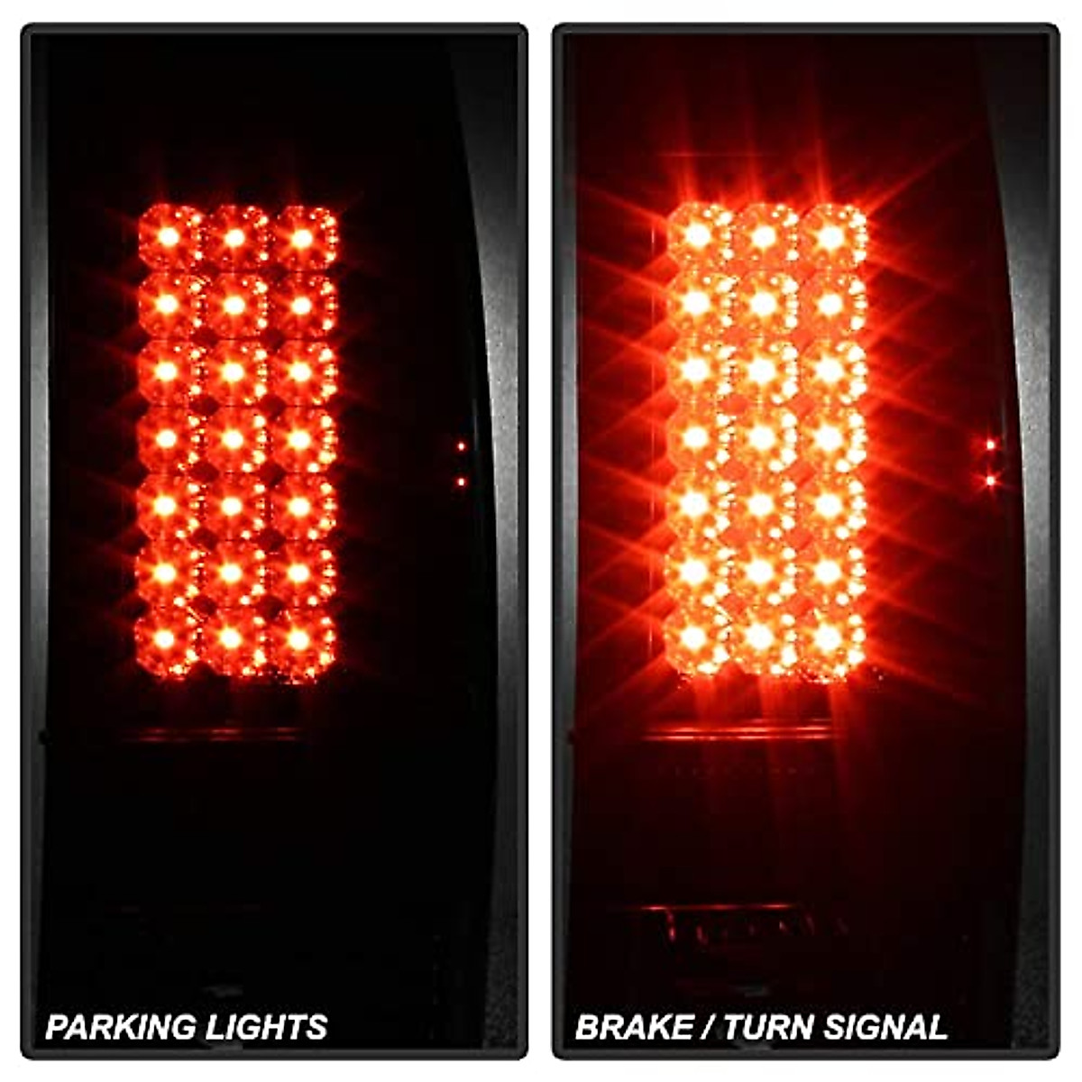 ACANII - For 2008-2016 Ford F250 F350 F450 SuperDuty Black LED Tail Lights Brake Lamps Replacement Driver & Passenger