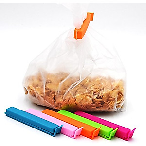 JSSHI 30 PCS Plastic Food Sealing Holder Clips Fresh-Keeping Bag Clips Sealer For Kitchen Food and Snack Bag (4 Inch)