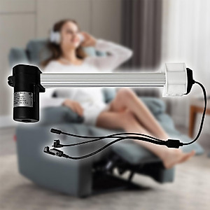 Kroshine Power Recliner Motor Replacement with Cord Model ML8-233 Linear Actuator for Sofa Lift Chair Couch Massage Seat Bed, Aluminum