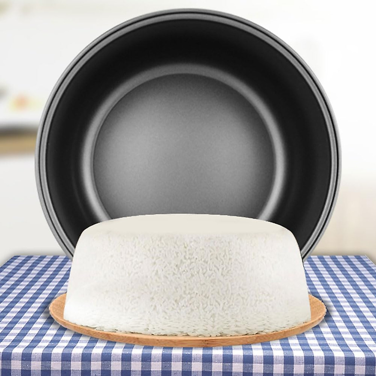 Rice Cooker Pot Inner Tank Alloy Pot Replacement Insert Liner Accessory for Rice Cooker Traditional Rice Cooker Bowl 2L