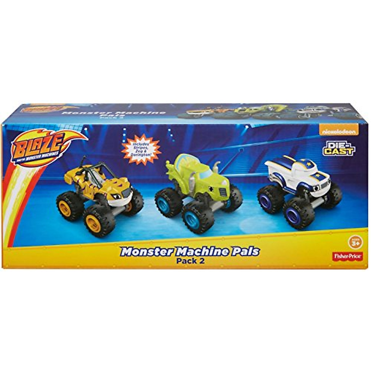 Fisher-Price Nickelodeon Blaze & The Monster Machines, 3 Pack Die-Cast Pack #2
