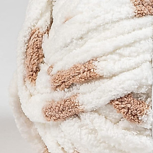 Crafted By Catherine Spot On Chenille Yarn - 2 Pack (56 Yards Each Skein), Tan, Gauge 6 Super Bulky