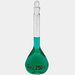 Volumetric Flask Set - 4 Sizes - 100, 250, 500, and 1000ml, 3.3 Boro Glass, Class A, Ground Stopper, Karter Scientific 213W18