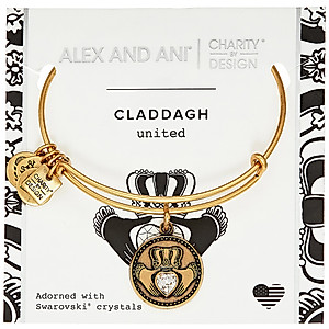 Alex and Ani Claddagh Rafaelian Gold Bangle Bracelet