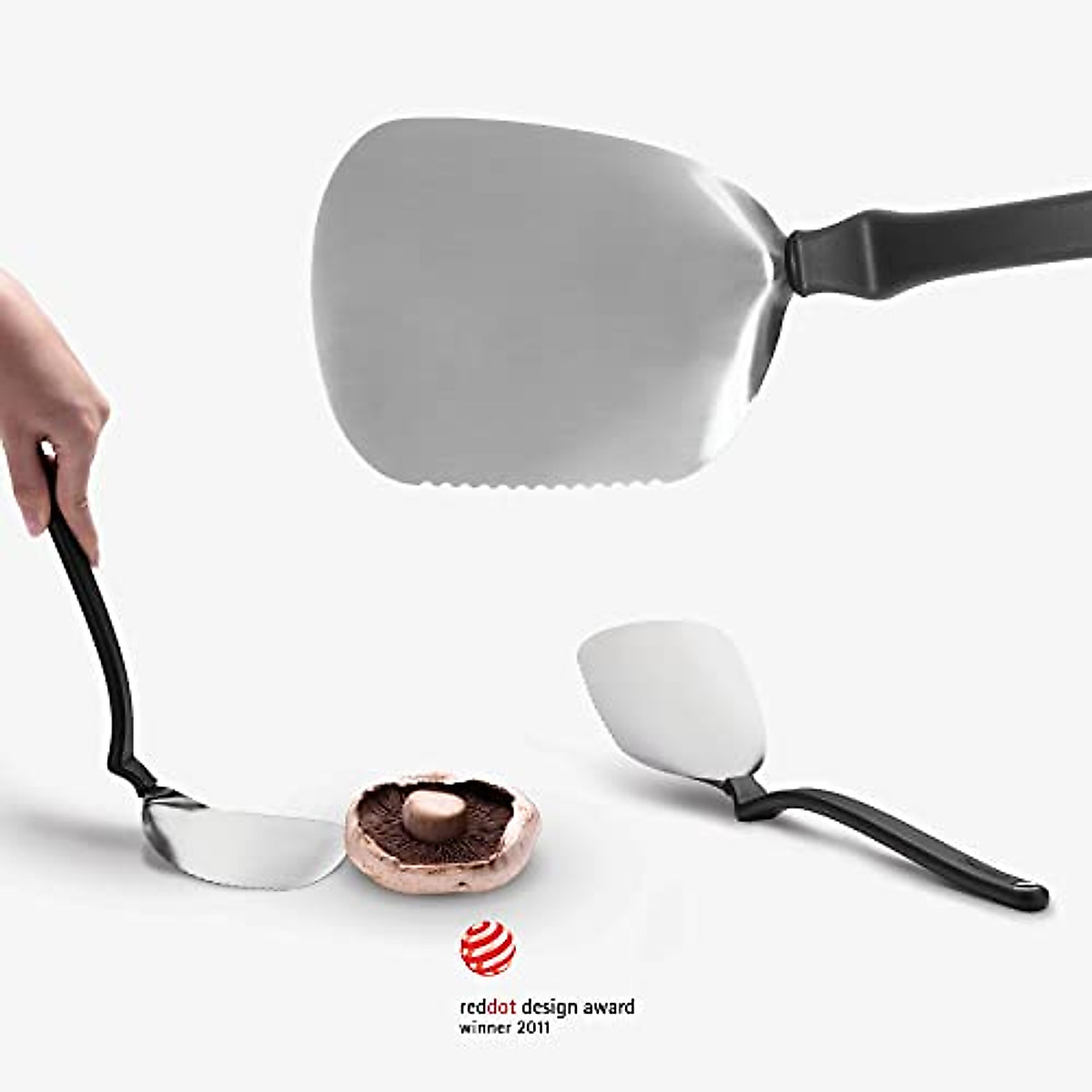 Dreamfarm BBQ Chopula | Flexible Stainless Steel Grill Spatula | BBQ Spatula With Serrated Cutting Edge | Grilling Gifts for Men | Flip, Scrape and Cut Grilling Spatula