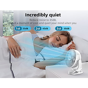 Desk Fan, Battery Powered Square Camping Fan, Portable Fan for Home Office, Travel Fan for Sleeping Fits in Suitcase, 20000mAh Blue Border Outdoor Fan, Transparent Fan Blade, 3 speeds, Timer.