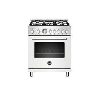 Bertazzoni MAST305DFMBIE† Master Series Dual Fuel, 30" DF Range, Matt White