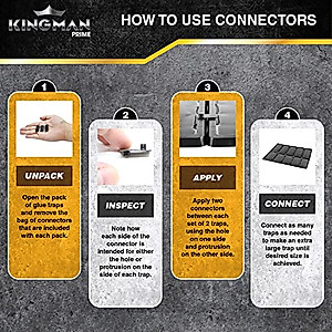 Kingman Prime Rat Mouse Rodent Pest Glue Trap (Large Size) Tray Heavy Duty (5 Pack/ 10Traps) with Connectors