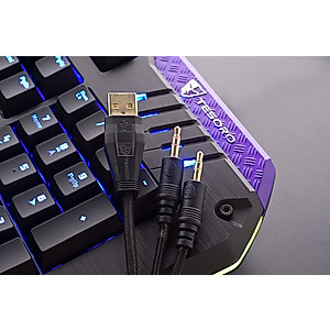 Tesoro Lobera Supreme G5NFL Red Mechanical Switch USB Hub Full Color RGB LED Backlit Side Illuminated Mechanical Gaming Keyboard TS-G5NFL (B) RD