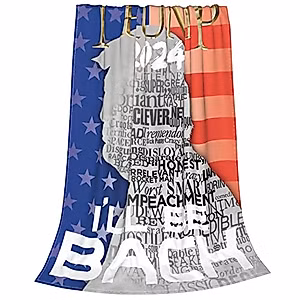 Trump 2024 Blanket Ultra-Soft Micro Fleece Blanket Throw Blanket Warm Super Soft Comfort Caring 60"x50"
