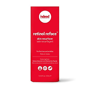 Indeed Labs Retinol Reface, Retinol Wrinkle Repair Cream - Softer, Smoother, Younger Skin - Contains Vitamin A and Bakuchiol - 1.0 fl oz