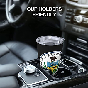 Biaomn Seal Of Pennsylvania Stainless Steel Tumbler Vacuum Insulated Travel Tumbler With Lid Coffee Mug Car Cup For Home Office Outdoor 20oz