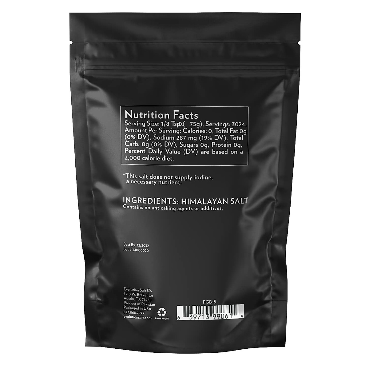 Evolution Salt Gourmet Pink Himalayan Fine Grind, 5 lb (Pack of 2)