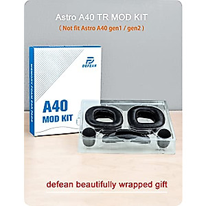 A40 TR Mod Kit – defean Replacement Earpads and Headband Compatible with Astro Gaming A40 TR Headset,Ear Cushions, Upgrade High-Density Noise Cancelling Foam, Added Thickness (Black Protein)