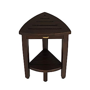 Decoteak Snazzy Corner Wood Shower Shelf (Non Assembled)