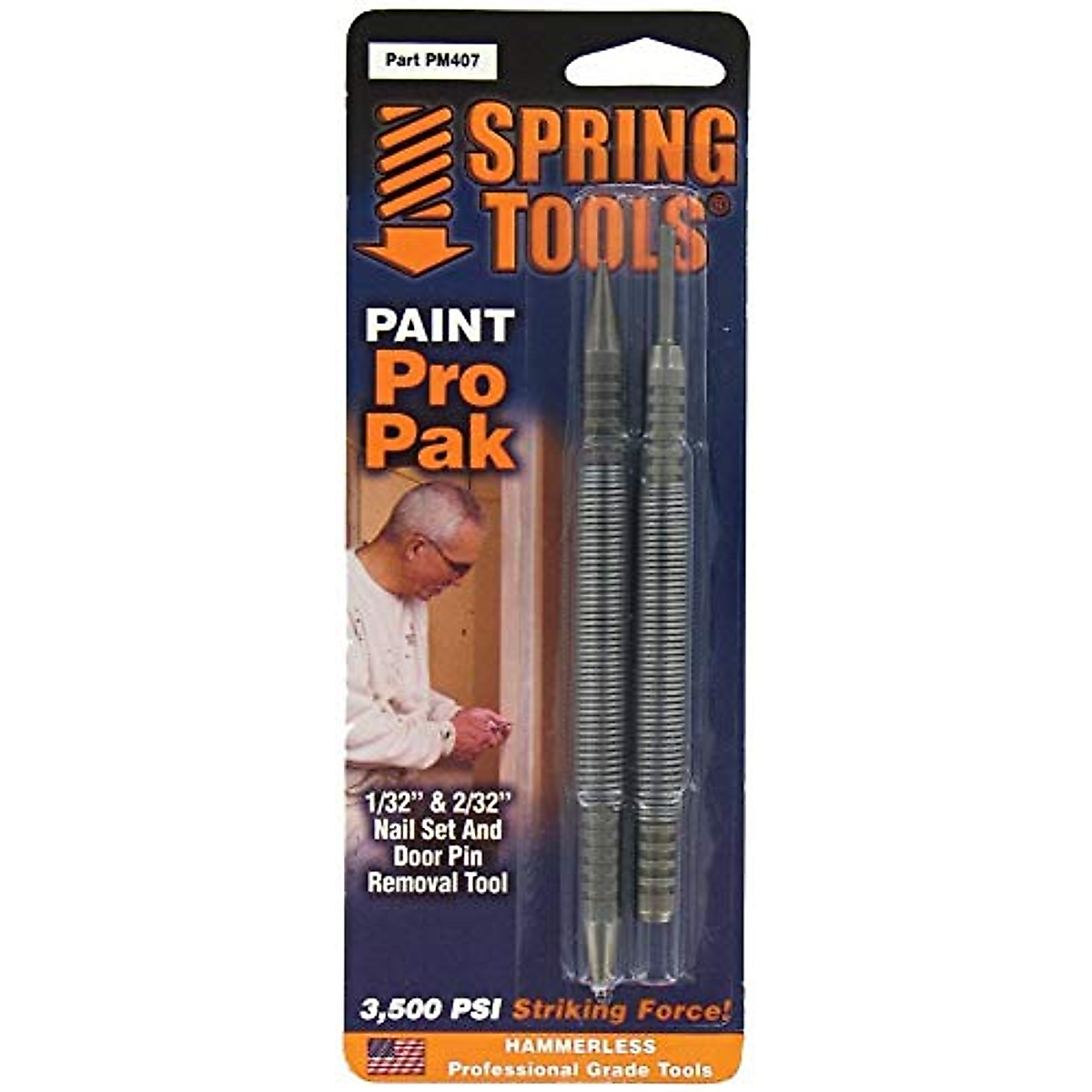 Spring Tools PM407 Paint Pro Pak Nail Set & Door Pin Remover