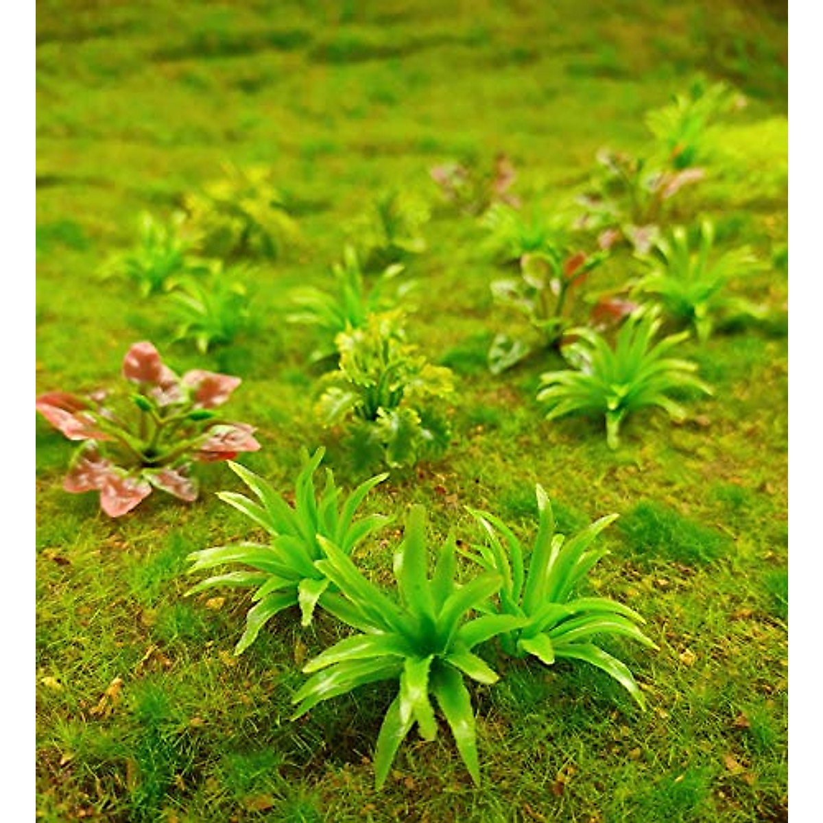 90pcs Mini Model Trees Plants Flowers Green Shrubs Bush Model, Aritificial Plants Model Train Scenery Architecture Flower Model Scenery