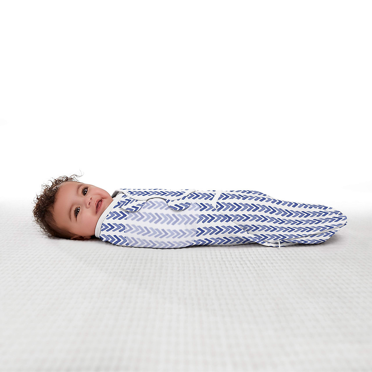 SwaddleMe Luxe Easy Change Swaddle – Size Small/Medium, 0-3 Months, 2-Pack (Water Color Indigo)