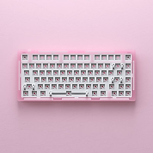 EPOMAKER ACR75 Kit 75% 81-Key Arcylic Gasket Mount Mechanical Keyboard Kit for Windows/Mac/Linus (Pink)