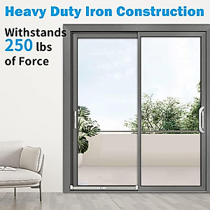 Sliding Door Lock Adjustable,Sliding Door Security Bar,Window Security Bar, Window Locks, Child Satety Patio Sliding Door Lock, 14.5" to 37"