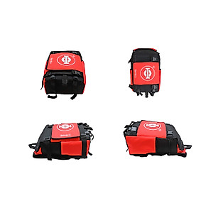 GoRide Electric Longboard Skateboard Backpack Bag Carrier with Laptop Holder (Black, Red)