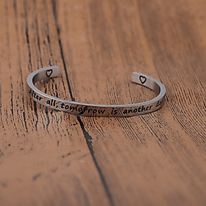 TGBJE After All Tomorrow Is Another Day Cuff Bracelet Inspired By Gone With The Wind Scarlett Quote Jewelry Famous Movie Inspirational Quote (Tomorrow)