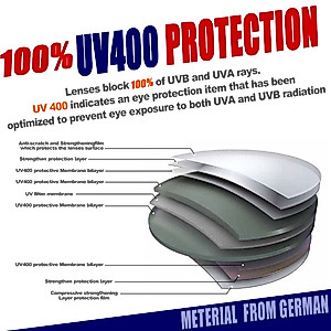 O2O Polarized Sports Sunglasses for Women Men Teens Biking Cycling Running Unbreakable (Black with blue)