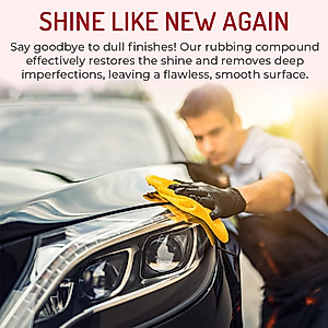 No.7 Heavy Duty Rubbing Compound - 10 Fl Oz - Cleans and Restores - Removes Deep Scratches and Stains - Restores Shine to Dull Finishes