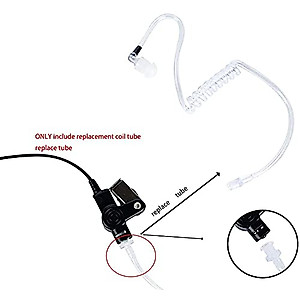 50 Pack Replacement Mushroom EarTips Earbud with Soft White Silicone Rubber for Acoustic Tube Earpiece & Coil Tube Headset Suit for Motorola Kenwood Baofeng Icom Yaesu HYT Midland Cobra Radio by Caroo