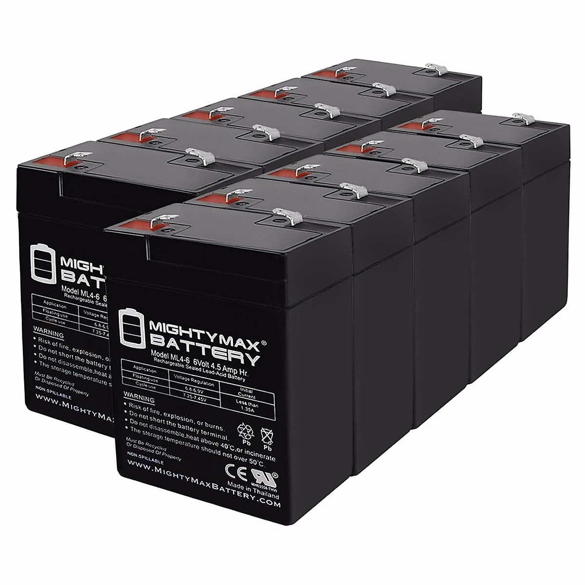 Mighty Max Battery 6V 4.5AH SLA Battery Replacement for Sunnyway SW640, SW650-10 Pack