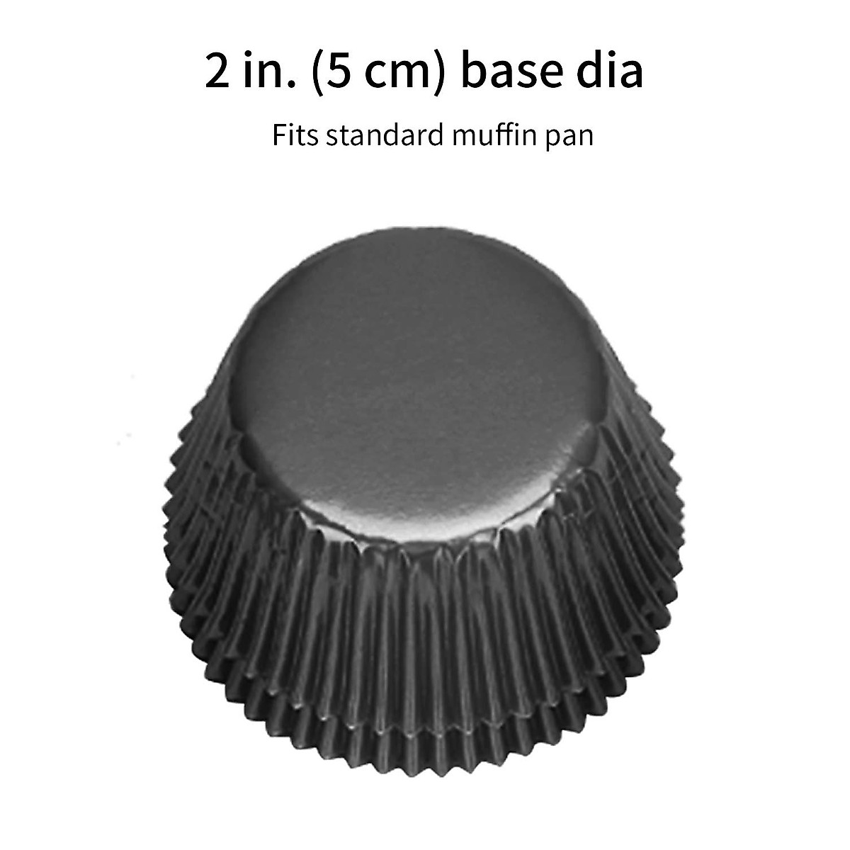 Vibrille Rose Gold Foil Cupcake Liners Standard Muffin Baking Cups, 200-count