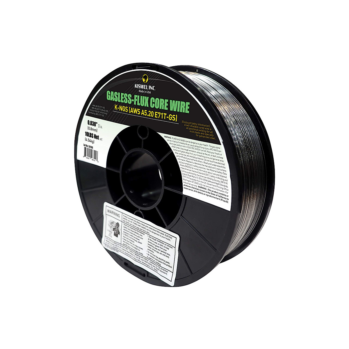 Kiswel USA K-NGS E-71TGS 0.030in. Dia 10lb. Gasless-Flux Core Wire Welding wire Made in USA