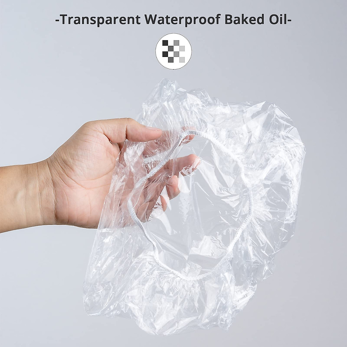 YEEPSYS Disposable Shower Cap, Waterproof Clear Bath Caps, Hotel Travel Spa Salon Bathing Hair Cap for Women, Men, Boys, Girls