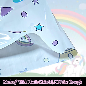 Ymsone Unicorn Gift Bag Extra Large - Unicorn Theme Girl Birthday Gifts Bag Jumbo - Oversized Plastic Bag for Big Present - Huge Wrapping Bag for Giant Gifts (1)