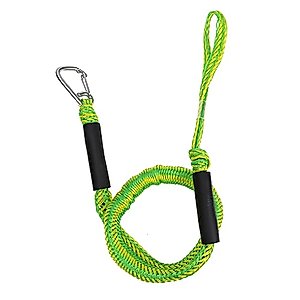 NOLITOY 3pcs Boat Rope Outdoor Accessories Boat Accessories Marine Heavy Duty Bungee Cords Elastic Mooring Rope Dock Lines for Boat Carabiner Clips polyethylene Yacht Rope Boat Accessory
