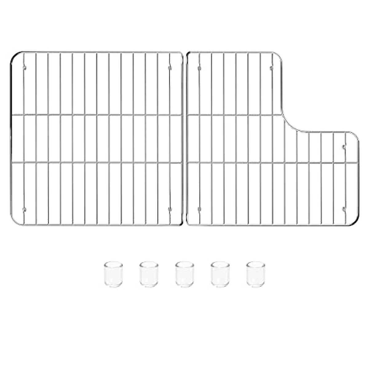 6639-ST Kitchen Bottom Basin Sink Rack for Kohler Whitehaven K-6488 and K-6489 304 Stainless Steel Sink
